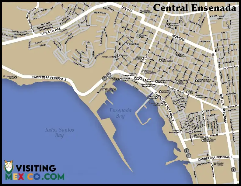 Ensenada Map & Driving Directions