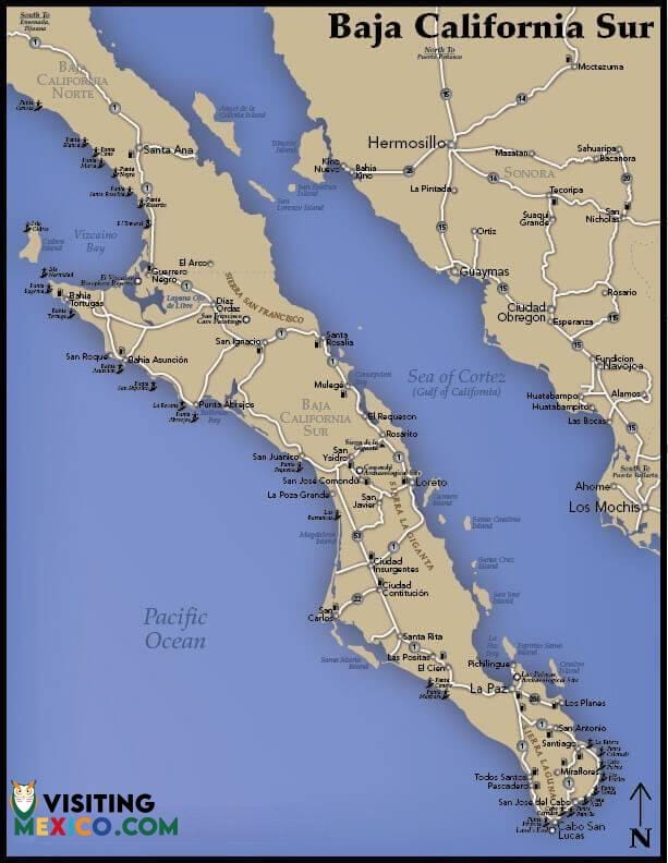 Map of Baja California Sur | Visiting Mexico