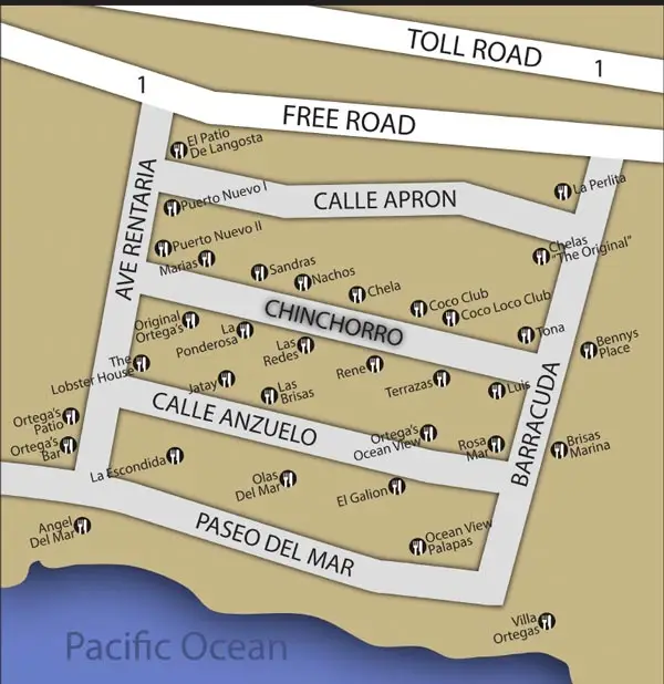 Puerto Nuevo Map & Lobster Guide
